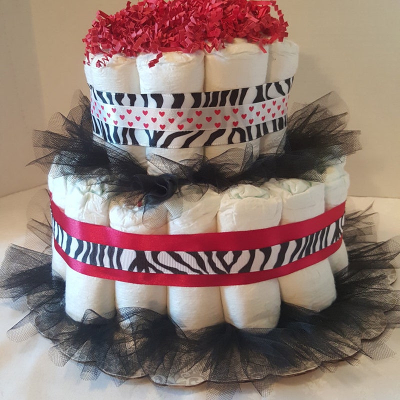 Zebra Diaper Cake - Etsy