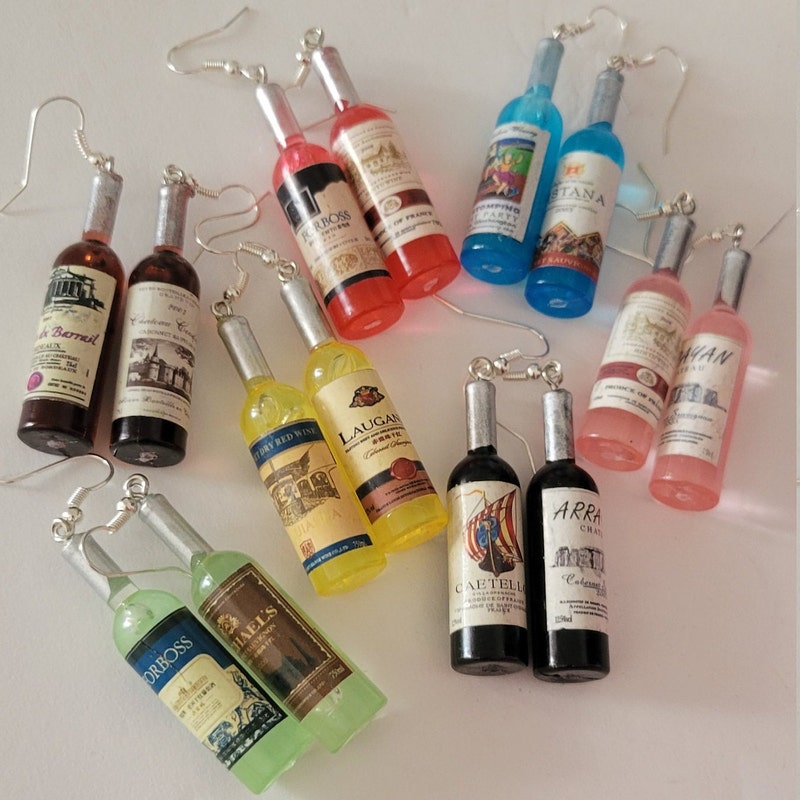 Wine Bottle Earrings - Etsy