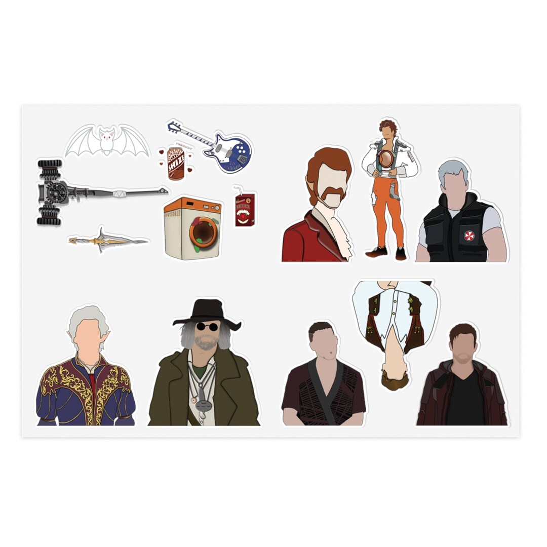Neil Newbon Characters Sticker Sheet - Etsy