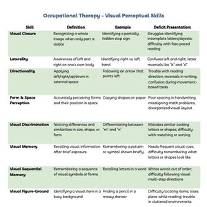 Visual Perceptual Skills - Etsy