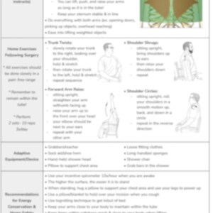 OT Quick Reference - Orthopedic Post-op (hip, Shoulder, Sternal, Spine ...