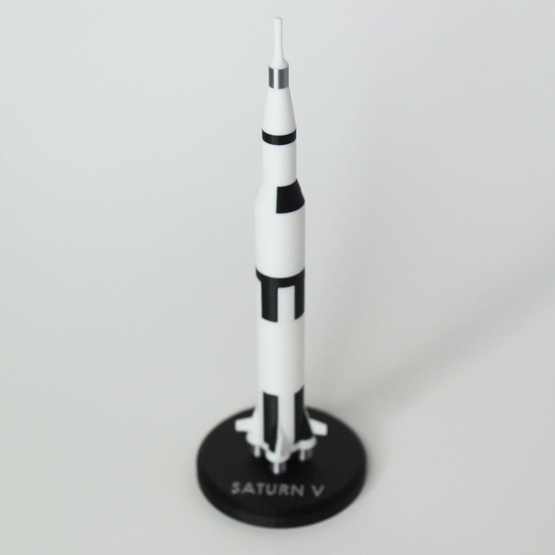 Saturn V Rocket Model | 3D Printed Rocket Replica, NASA Desk Decor ...