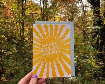 Solar Birthday Card - Etsy