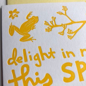 DELIGHT in NEW LIFE This Spring, Letterpress Greeting Card, Easter, New ...