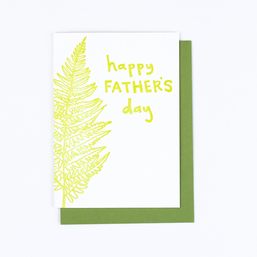 FATHER'S DAY FERN / Letterpress Greeting Card / Letterpress Fathers Day ...