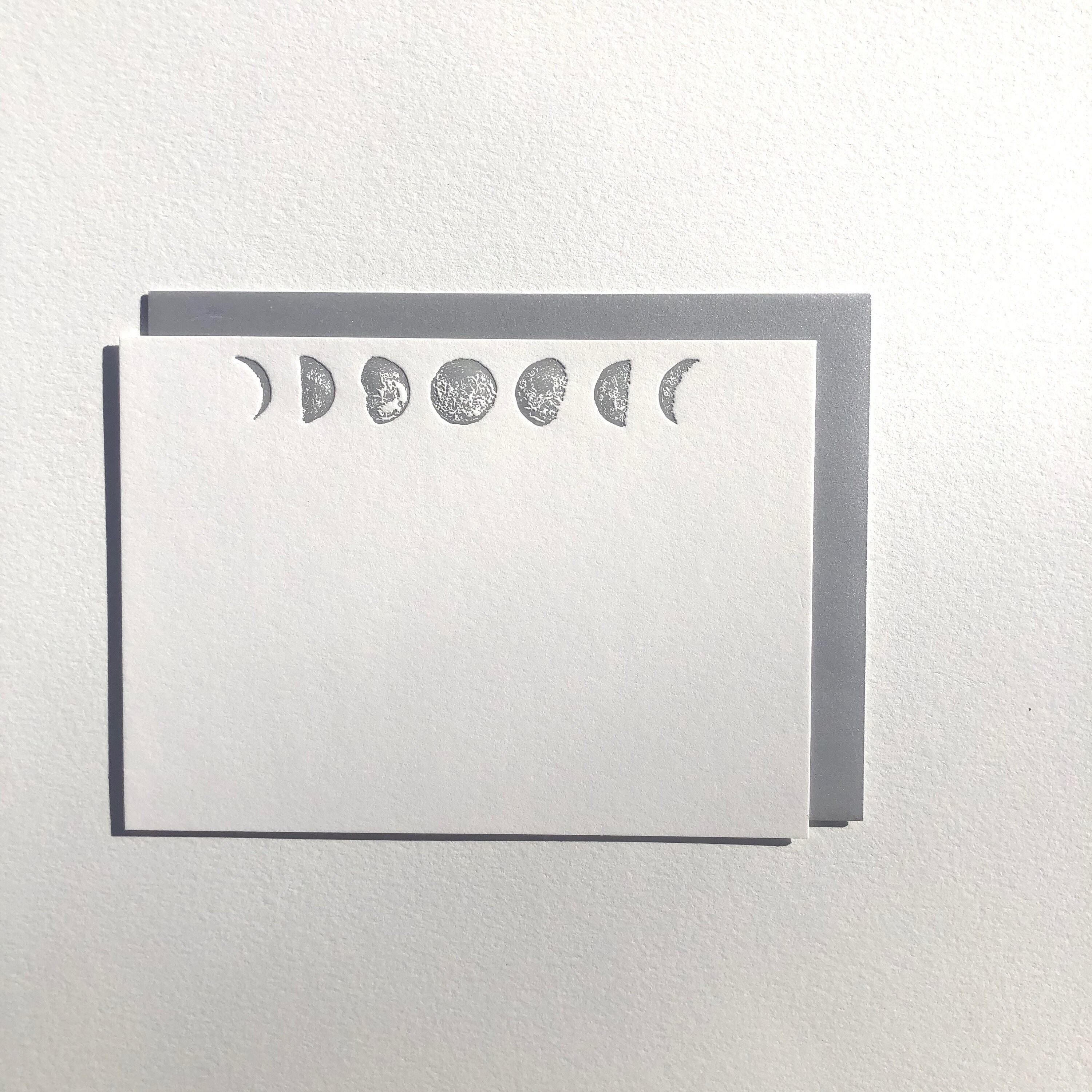 LUNAR LETTERPRESS NOTECARDS / Lunar Cycle Notecards / Moon - Etsy