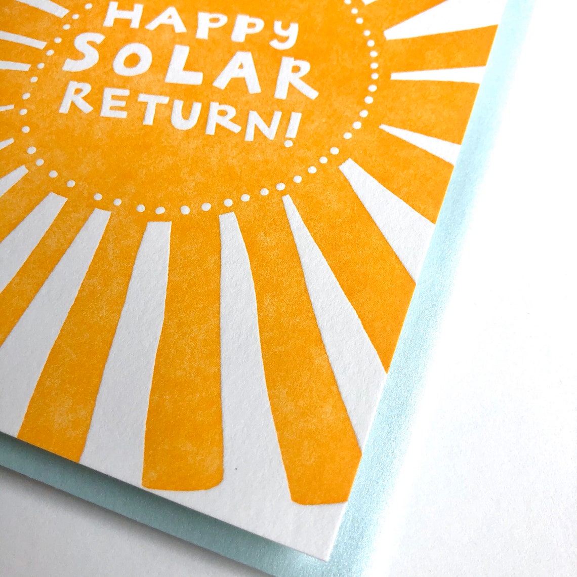 HAPPY SOLAR RETURN Birthday Card / Letterpress Greeting Card / | Etsy