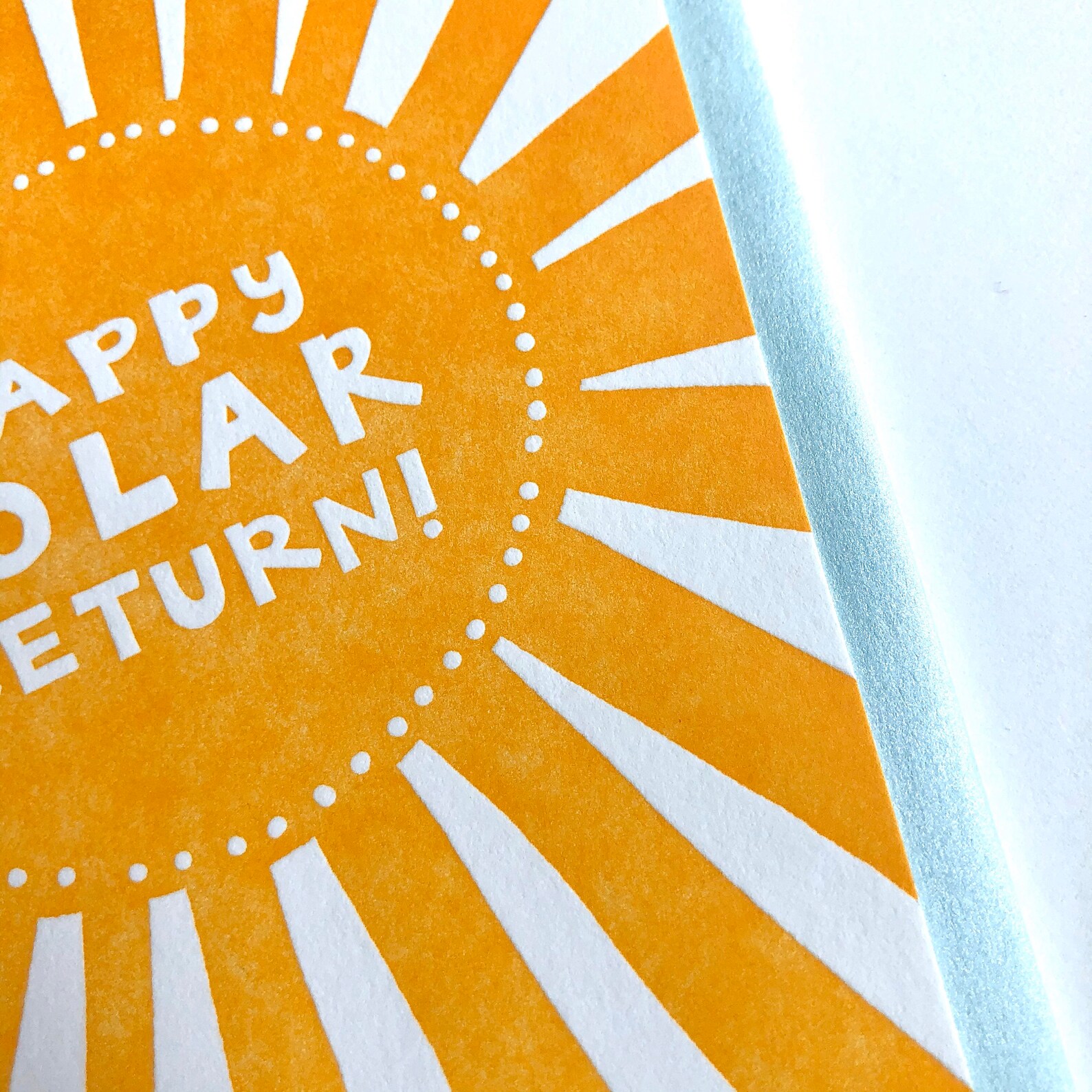 HAPPY SOLAR RETURN Birthday Card / Letterpress Greeting Card / | Etsy