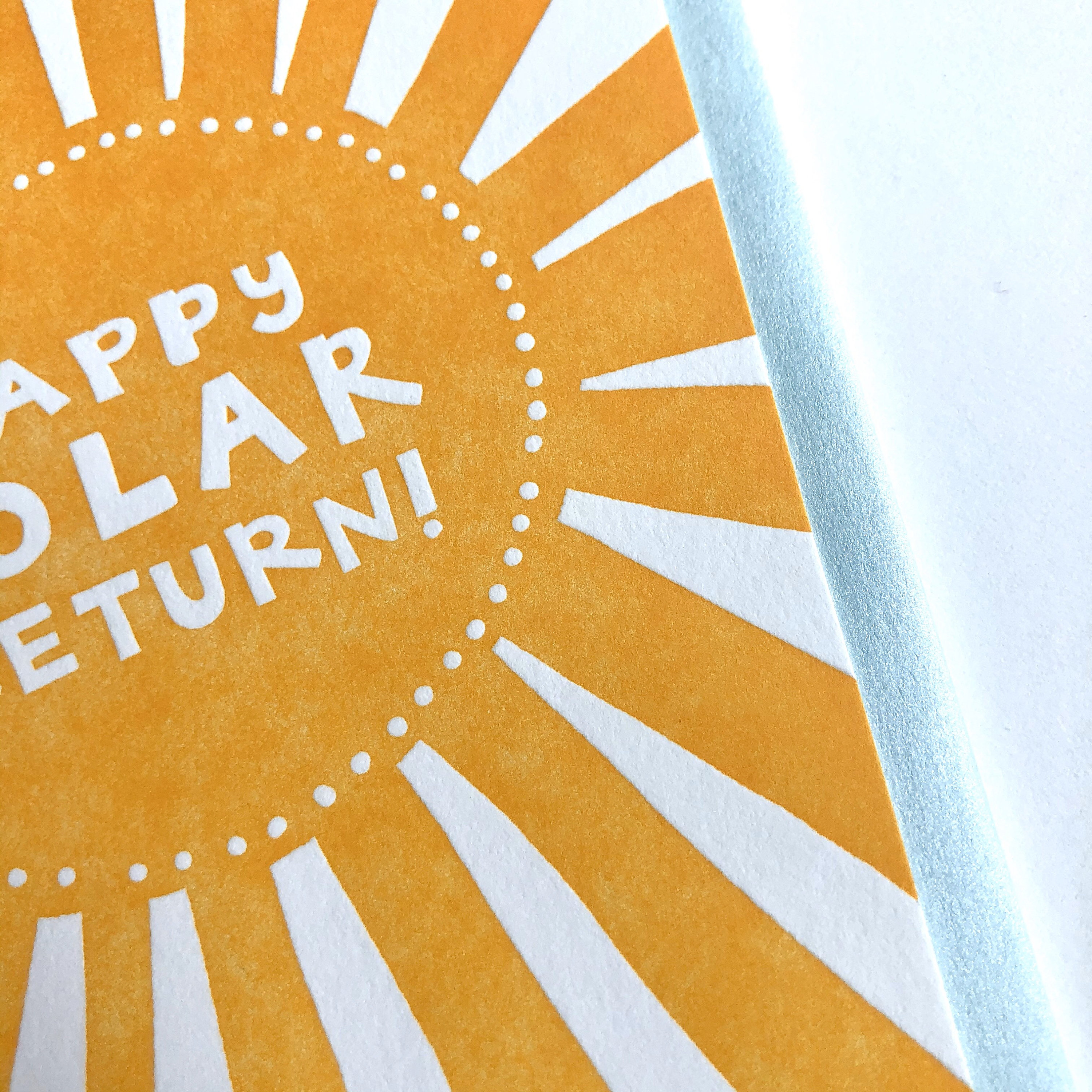 HAPPY SOLAR RETURN Birthday Card / Letterpress Greeting Card / - Etsy ...