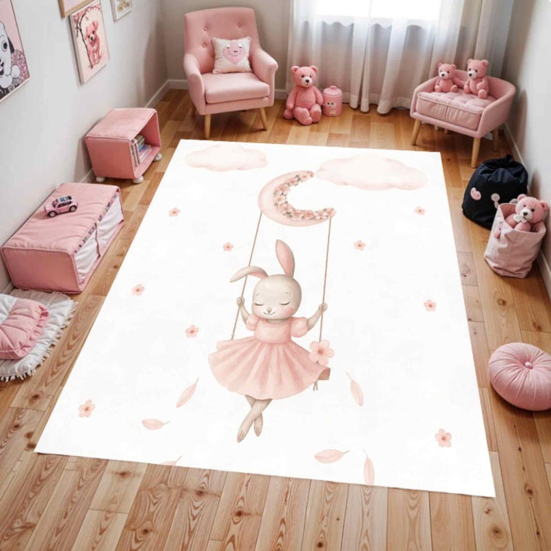 Bunny Rug - Etsy