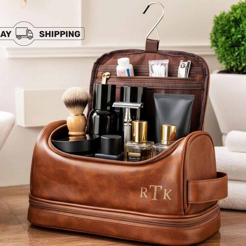 Monogrammed Personalized Mens Toiletry Bag - Etsy