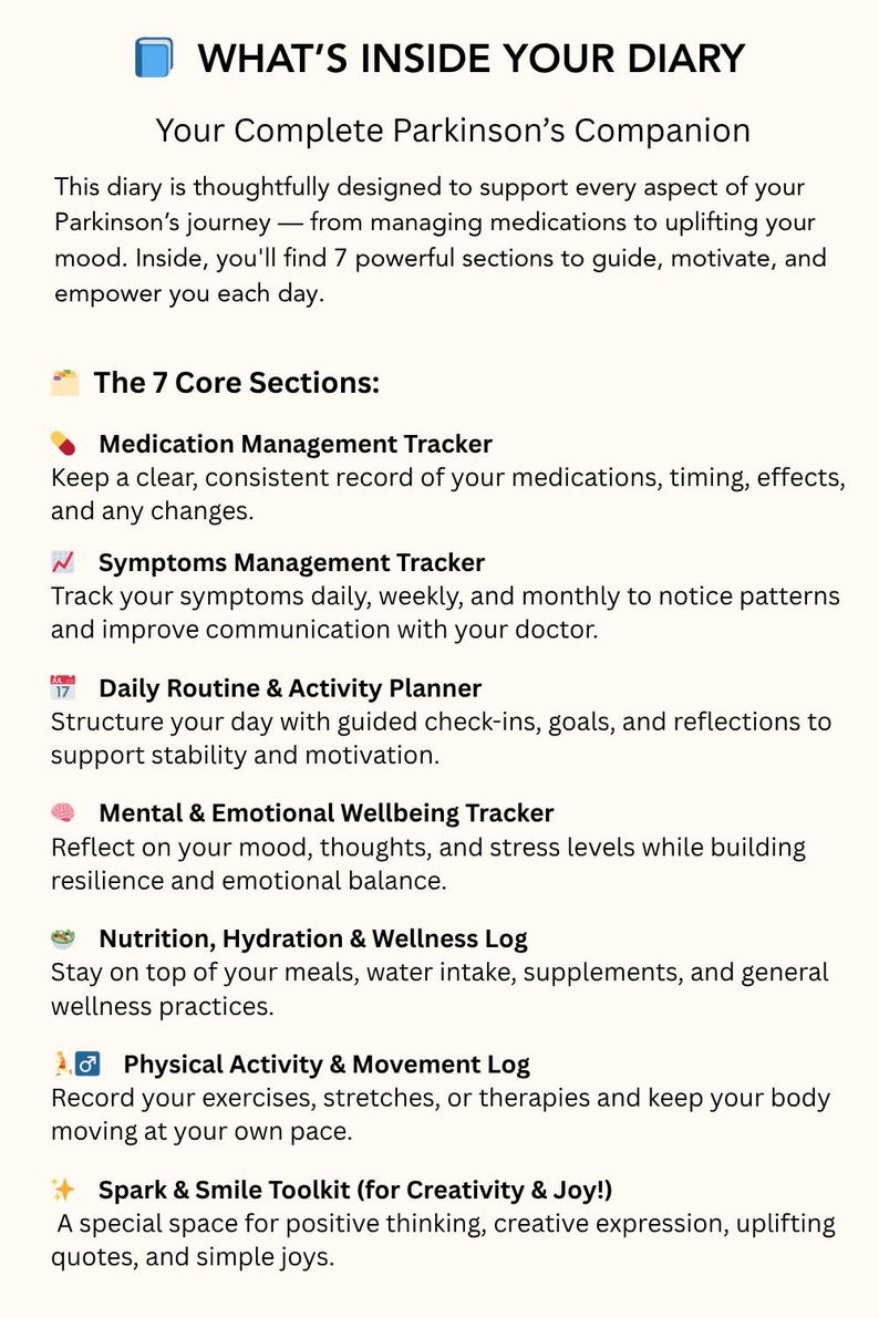 Parkinson's Digital Wellness Diary: Symptom, Medication, & Mental ...
