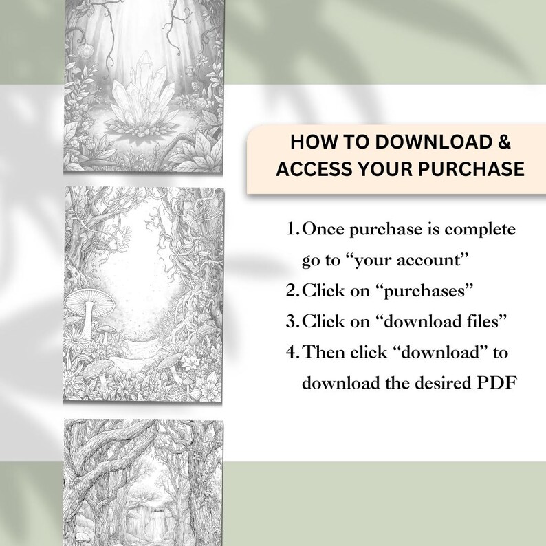 Enchanted Forest Coloring Pages | Magical Forest Scenes With Crystals ...