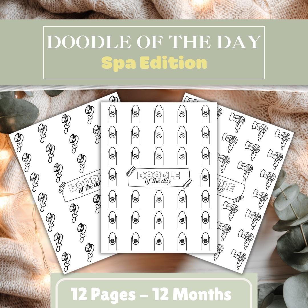 Doodle of the Day Spa Edition | Daily Spa Doodle Coloring Pages ...