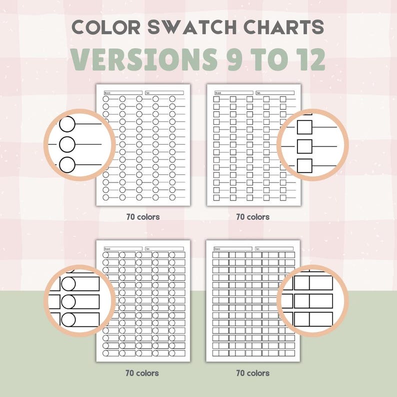Color Swatch Chart Printable | 12 Printable Marker & Pencil Swatch ...