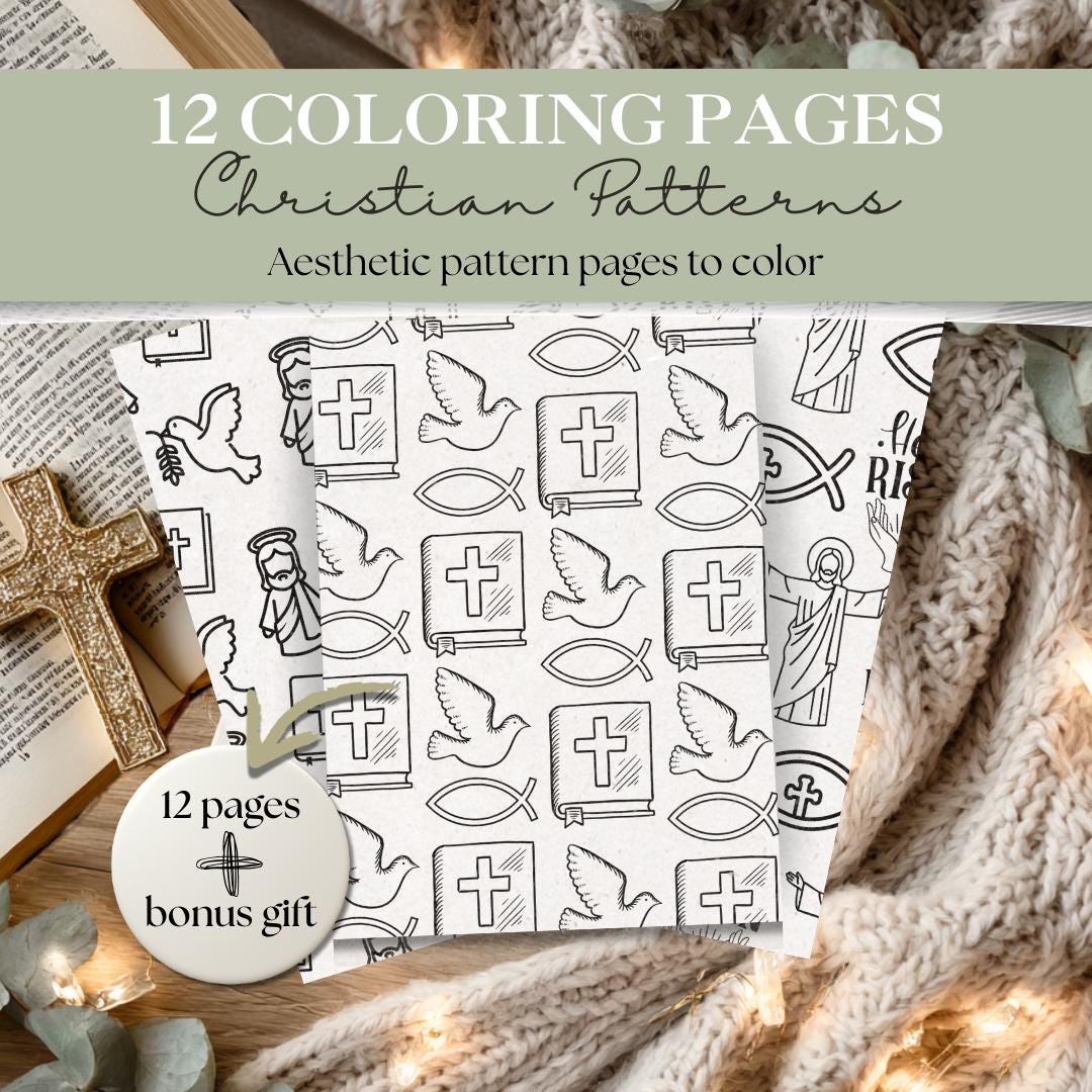 Christian Pattern Coloring Pages | Faith-inspired Designs + Free Bonus ...