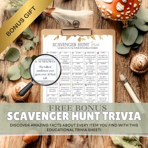 Fall Scavenger Hunt Printable for Kids | Autumn Adventure Game | 3 ...