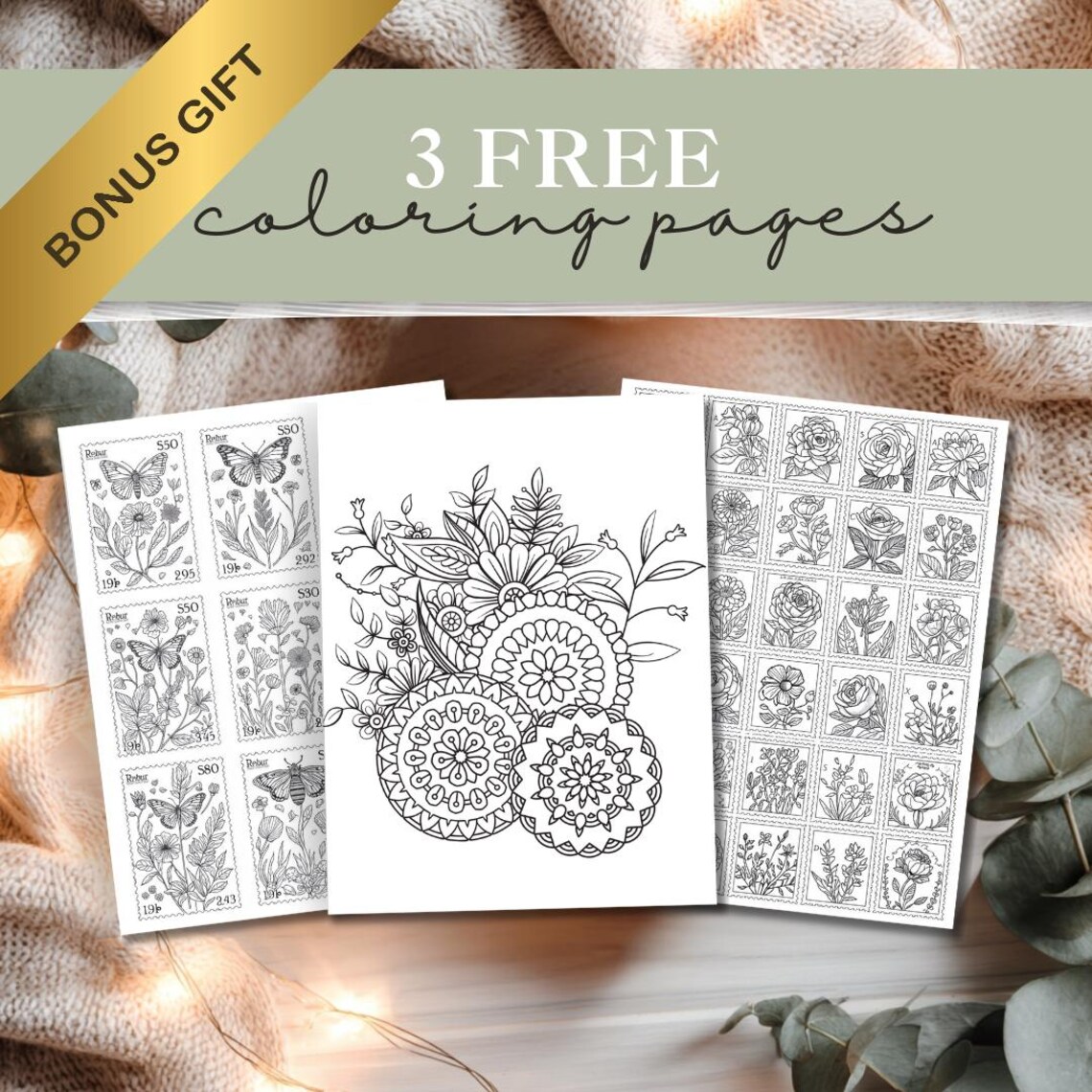 Stamp Coloring Pages Bundle #1 | 12 Stamp Pattern Sheets + 3 Bonus ...