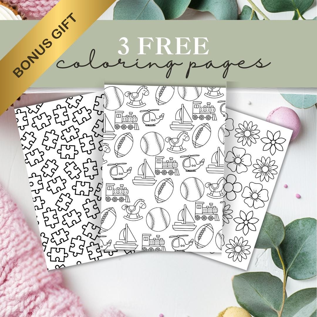 Cute & Simple Pattern Coloring Pages | Bold and Easy Everyday Designs ...