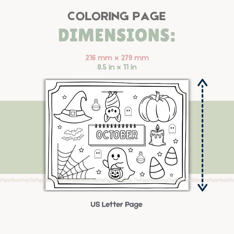 October Coloring Page Printable | Halloween Coloring Sheet for Kids ...