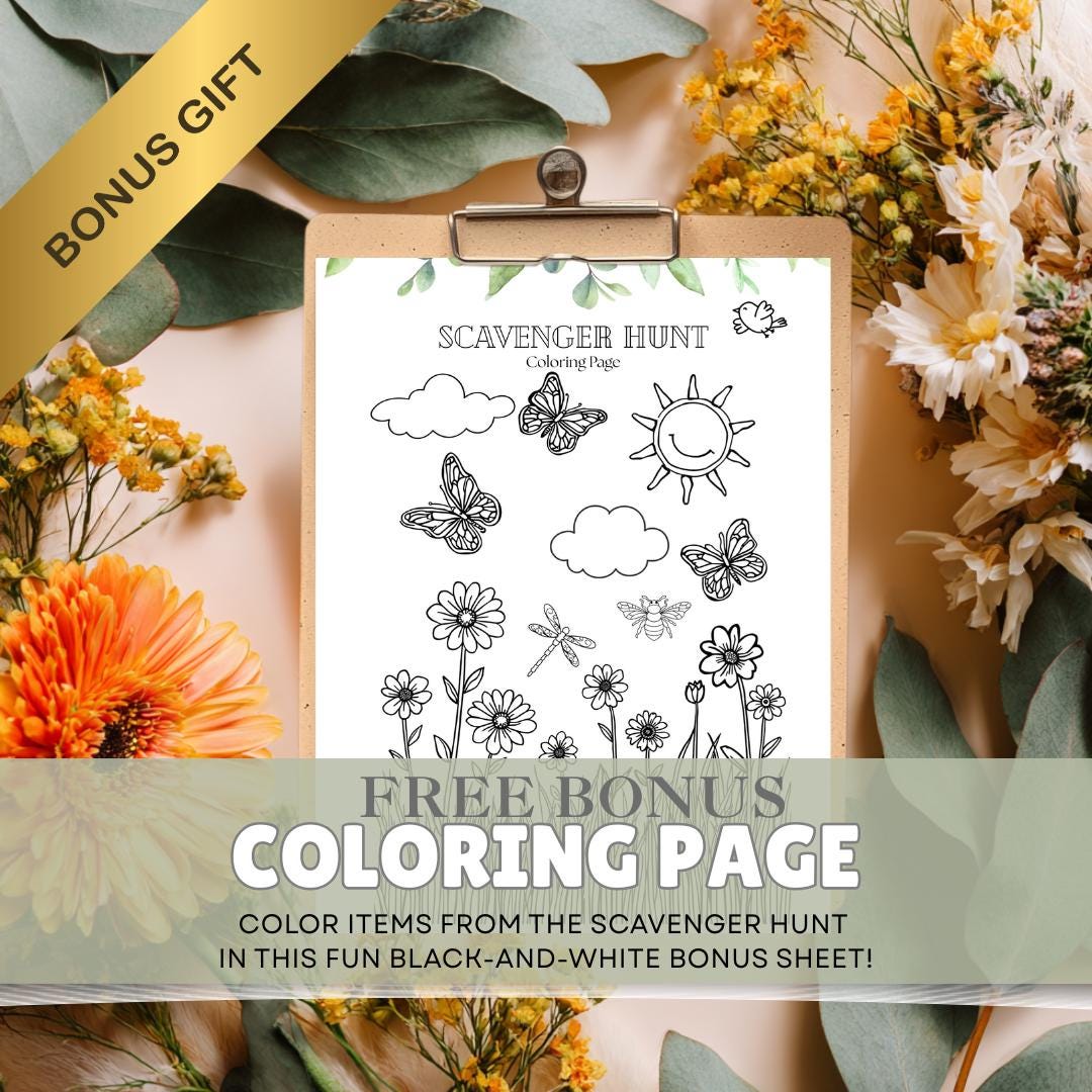 Seasonal Scavenger Hunt Printable Bundle | 4 Seasons of Outdoor/indoor ...