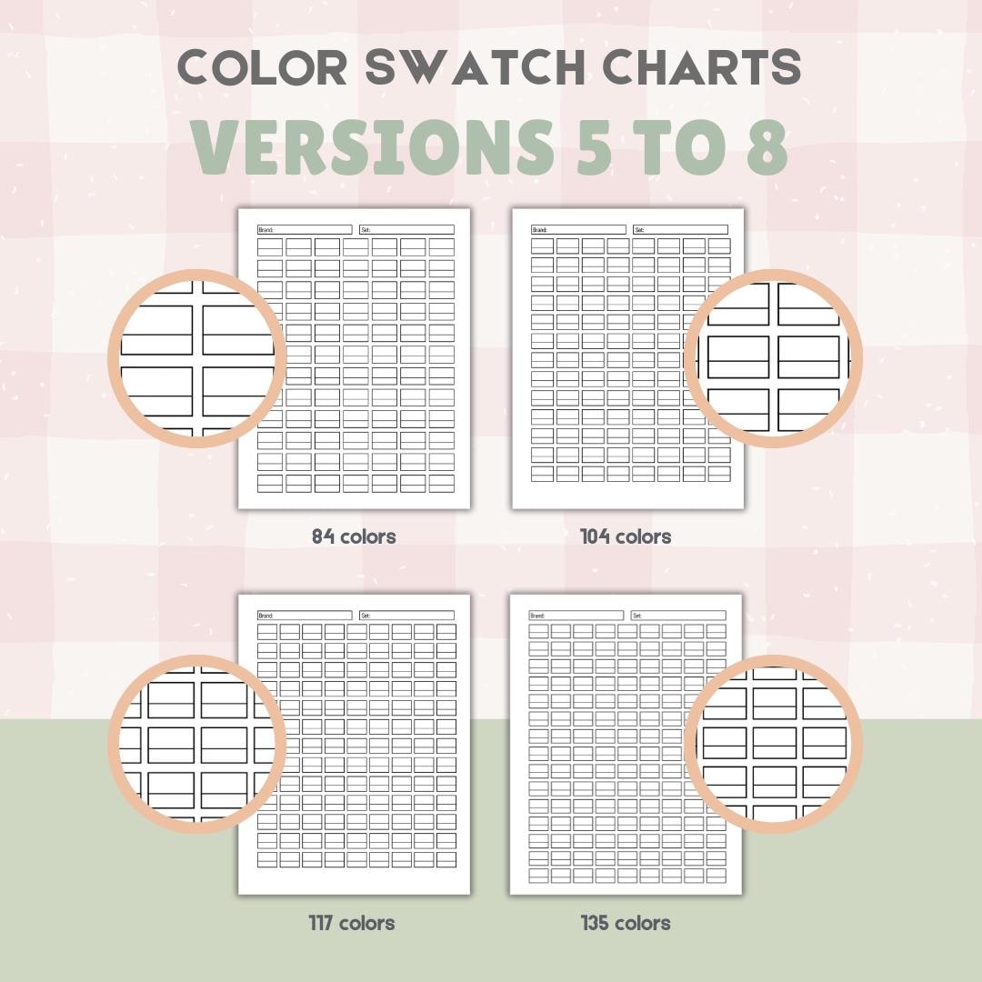 Color Swatch Chart Printable | 12 Printable Marker & Pencil Swatch ...