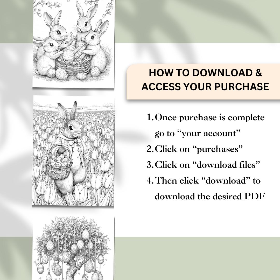 An Enchanting Easter Coloring Pages | Cute Bunny & Chick Scenes | 27 ...