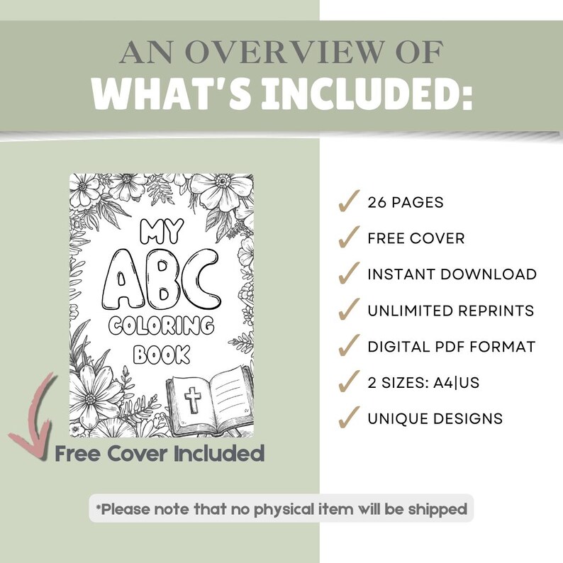 Bible ABC Coloring Book for Kids Printable | Christian Alphabet ...