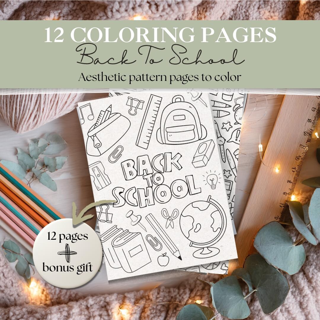 Back to School Coloring Pages Printable | School Pattern Coloring Book ...