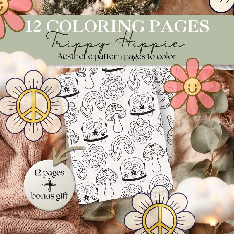 Hippie Coloring - Etsy