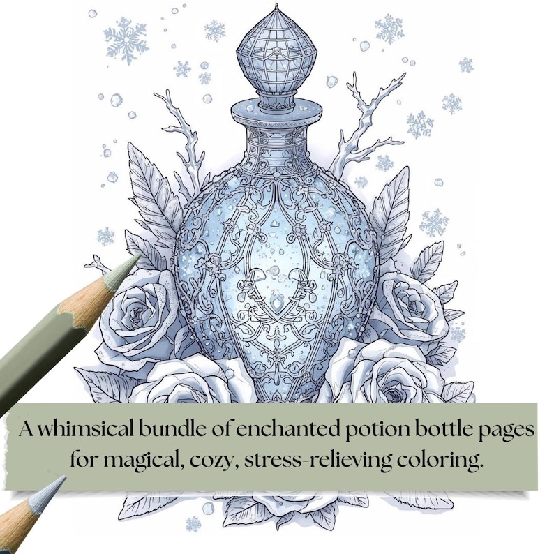Magic Potion Coloring Pages | Witchy Fantasy Elixir Designs | Spell ...