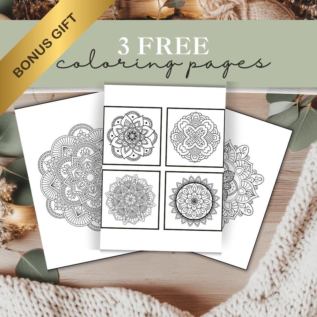 Mosaic Tile Coloring Pages | 60-page Geometric & Floral Pattern Bundle ...