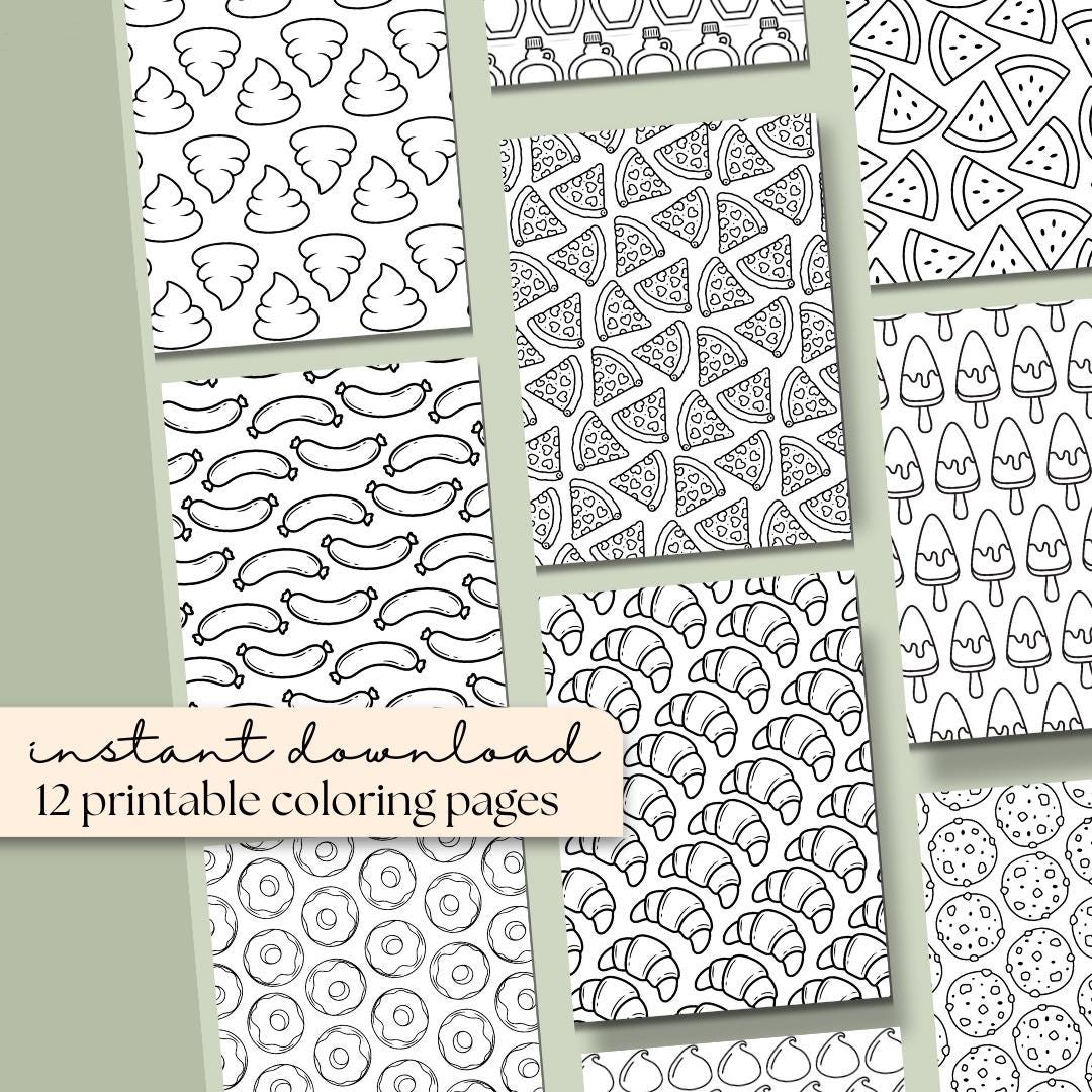 Satisfying Patterns Coloring Pages Bundle | 15 Bold & Easy Designs ...