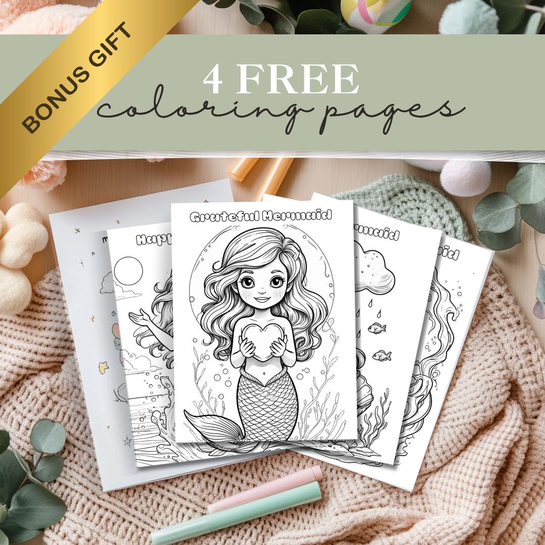 Mermaid Emotions Coloring Pages for Kids | Printable Mermaid Mood Book ...