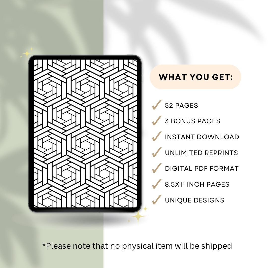 Large Geometric Pattern Coloring Pages | Printable Bold & Easy Designs ...
