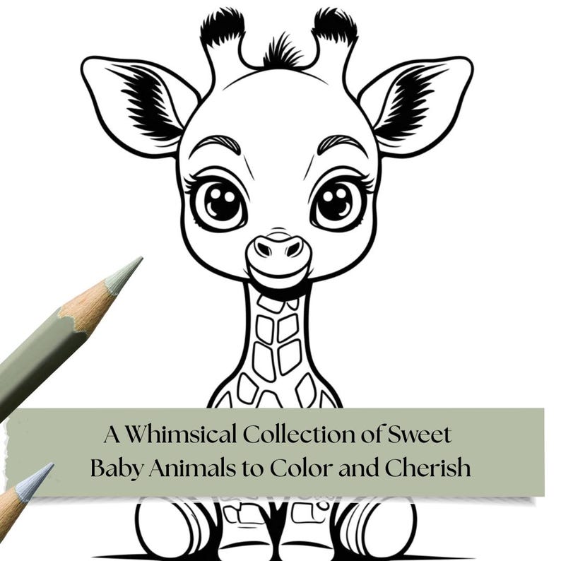 Cute Baby Animals Coloring Pages | 22 Bold & Easy Adorable Animal Pages ...
