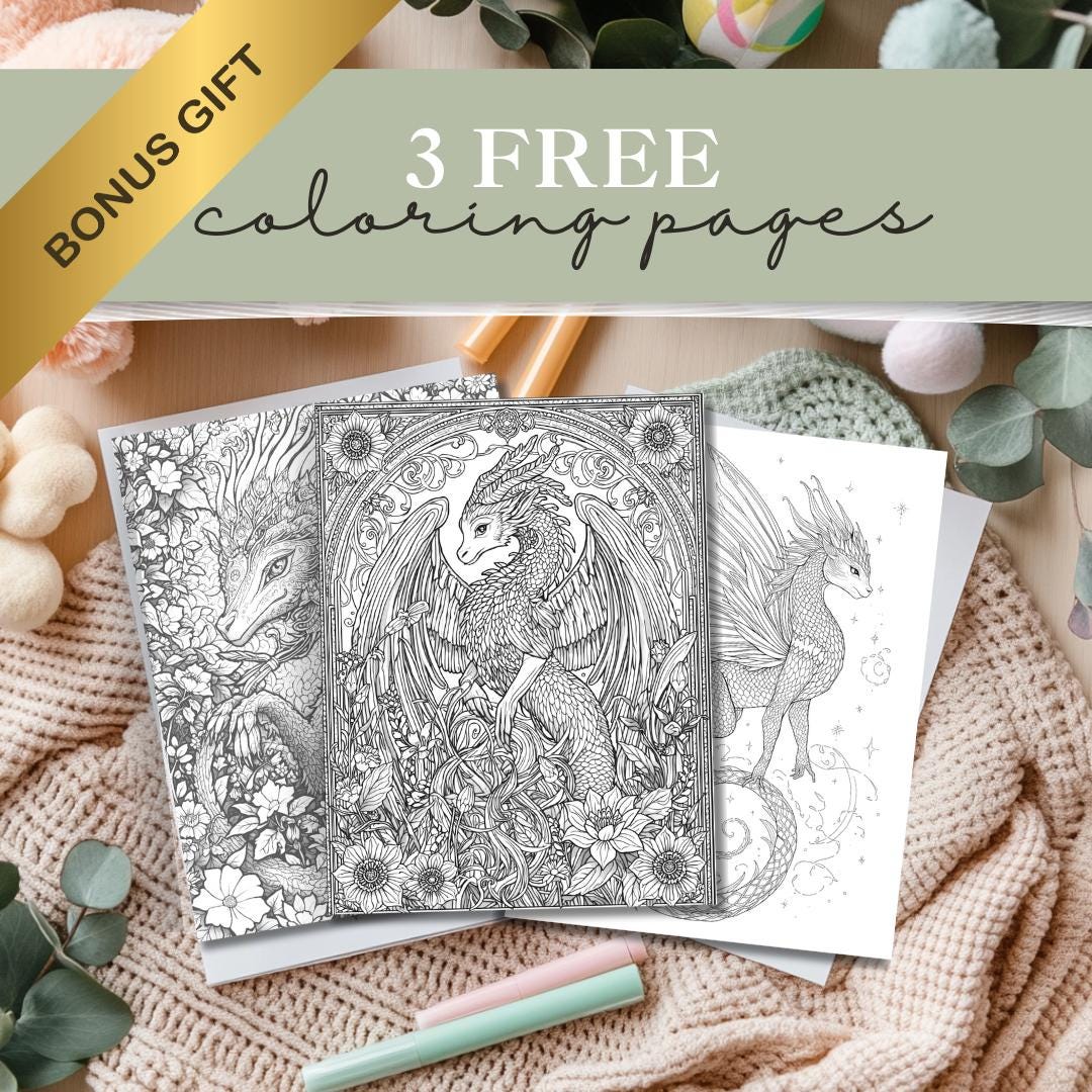 Mystical Dragon Coloring Pages | 23 Fantasy Dragon Designs + 3 ...
