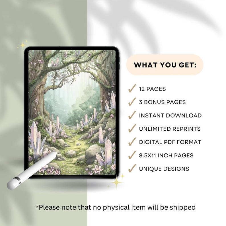 Enchanted Forest Coloring Pages | Magical Forest Scenes With Crystals ...
