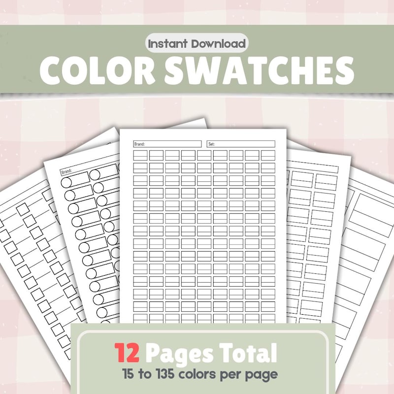 Marker and Pen Test Sheet - Etsy