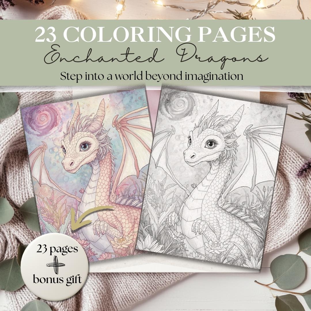 Mystical Dragon Coloring Pages | 23 Fantasy Dragon Designs + 3 ...