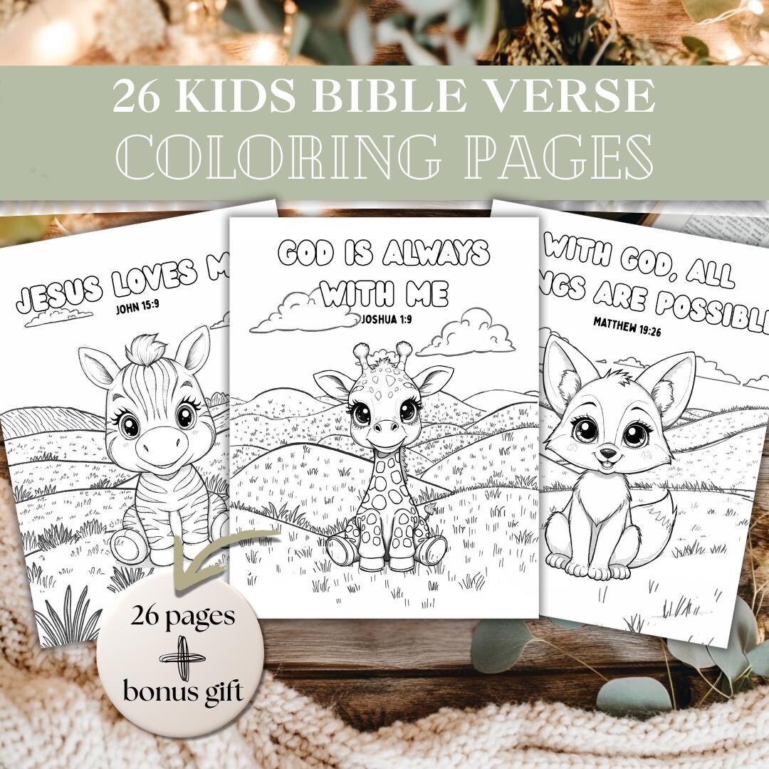 Kids Bible Verse Coloring Pages | 26 Faith-based Christian Coloring ...