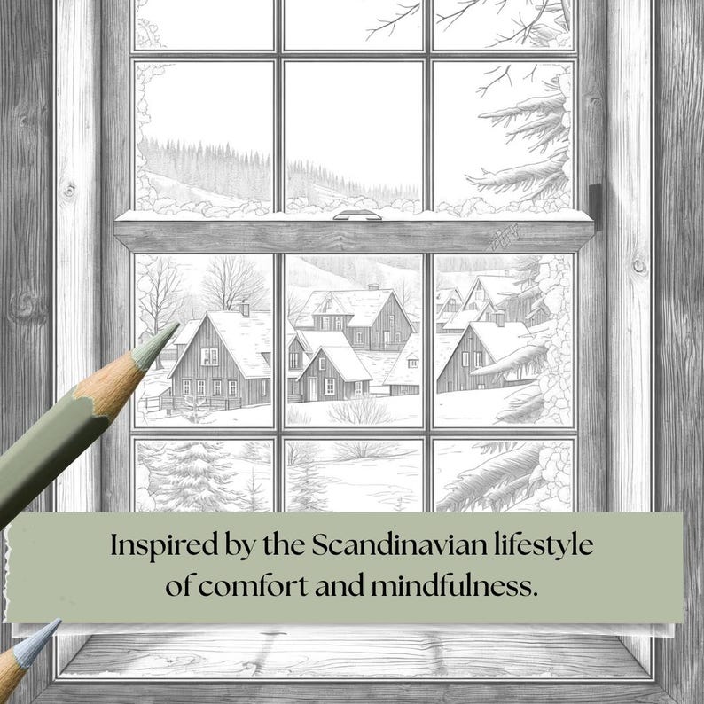 Hygge Coloring Pages | 25 Cozy Scandinavian Designs for Stress Relief ...