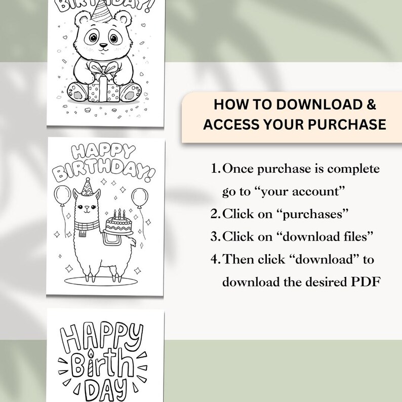 Happy Birthday Coloring Cards | 24 Cute Printable Cards to Color | Kids ...