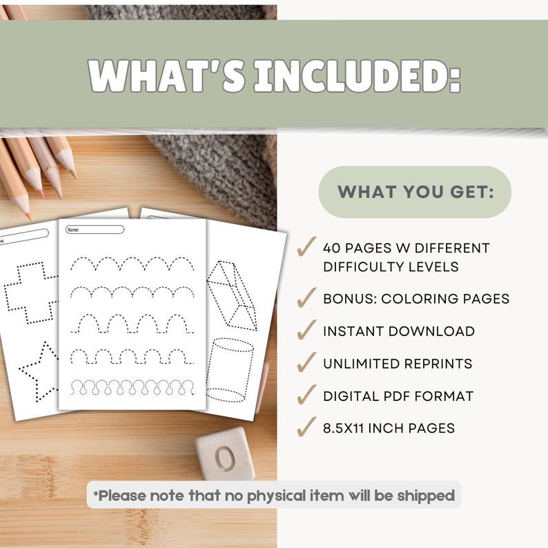 Line Tracing Worksheets Bundle for Preschool | 40 Pre-writing Practice ...