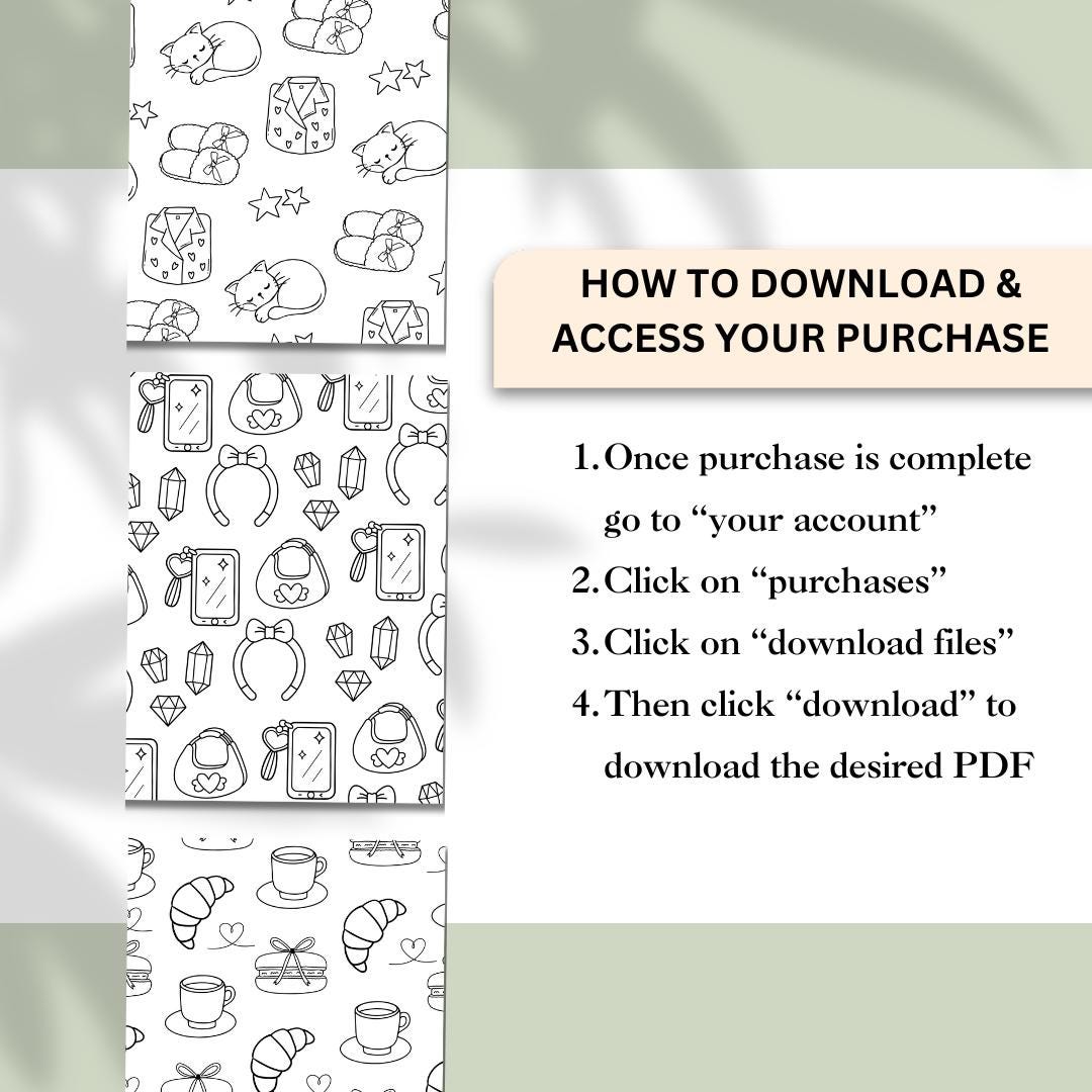 Girls Night Coloring Pages Bundle | Cute Girly Pattern Pages, Cozy Self ...