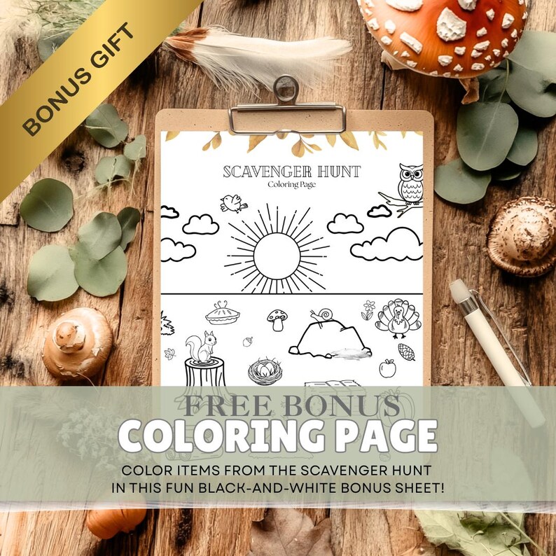 Fall Scavenger Hunt Printable for Kids | Autumn Adventure Game | 3 ...