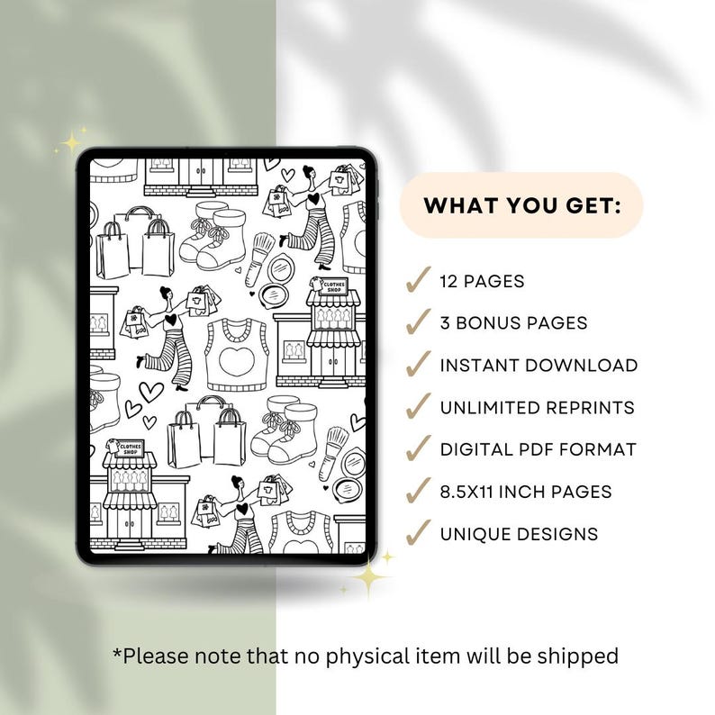 Tiny Shops Coloring Pages | Storefront Pattern Bundle | 15 Printable ...