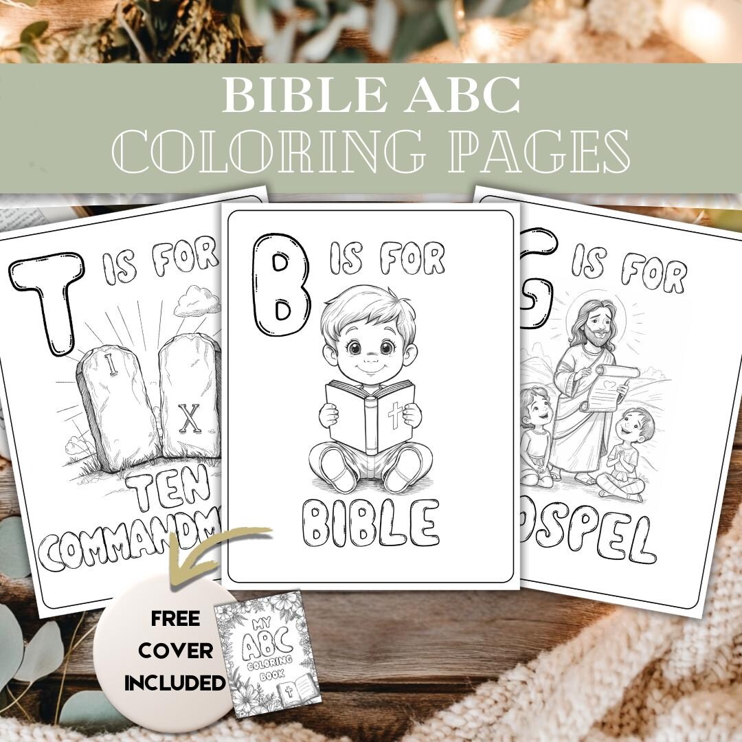 Bible ABC Coloring Book for Kids Printable | Christian Alphabet ...