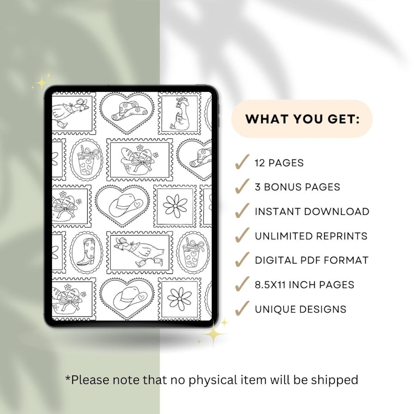 Stamp Coloring Pages Bundle #1 | 12 Stamp Pattern Sheets + 3 Bonus ...
