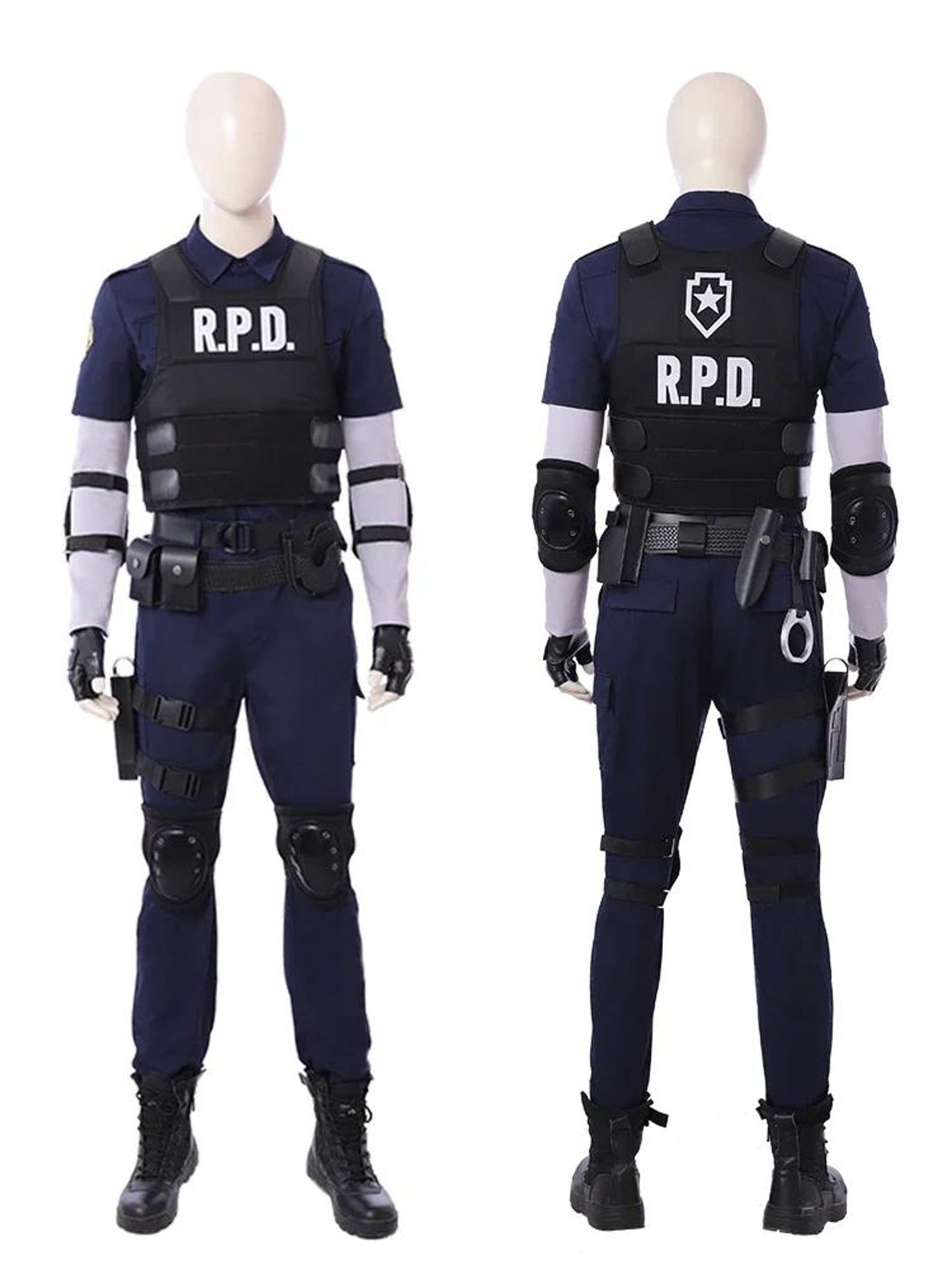 Conjunto de disfraz de Leon Kennedy RPD – Traje de cosplay de Resident ...
